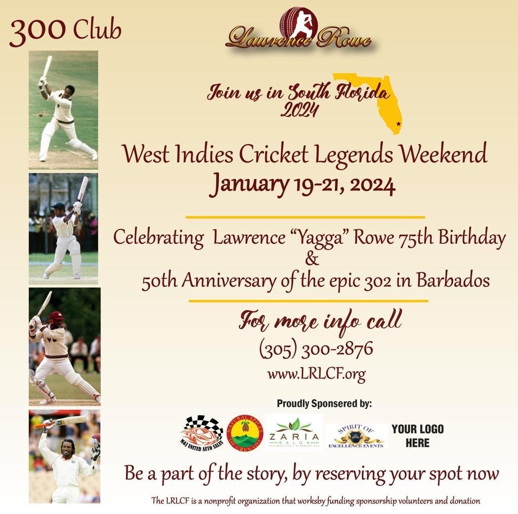 Upcoming Events – Lawrence Rowe Legendary Cricket Foundation